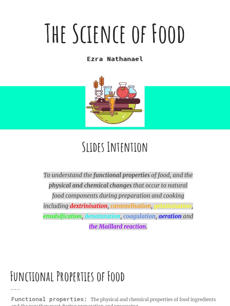 The Functional Properties of Food | PDF | Emulsion | Sodium Bicarbonate