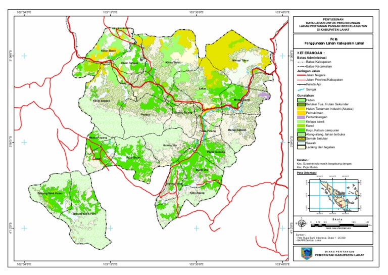 Peta Penggunaan Lahan Kabupaten Lahat | PDF