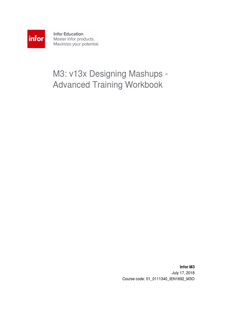 M3 v13x Designing Mashups - Advanced | PDF | Web Service | Application Programming Interface