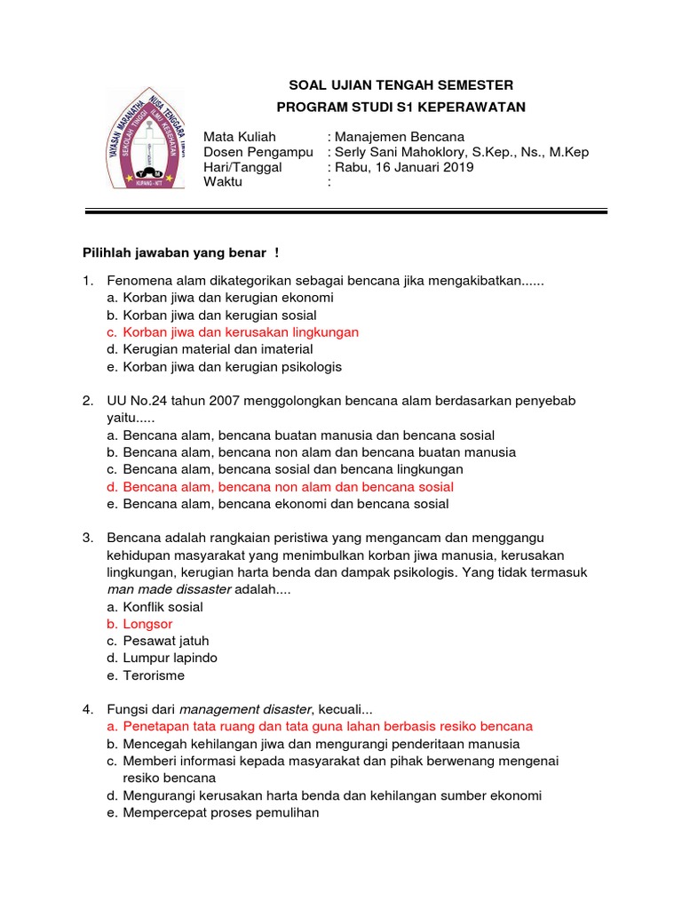 Soal Mitigasi Bencana Alam.doc - Pendidik Siswa