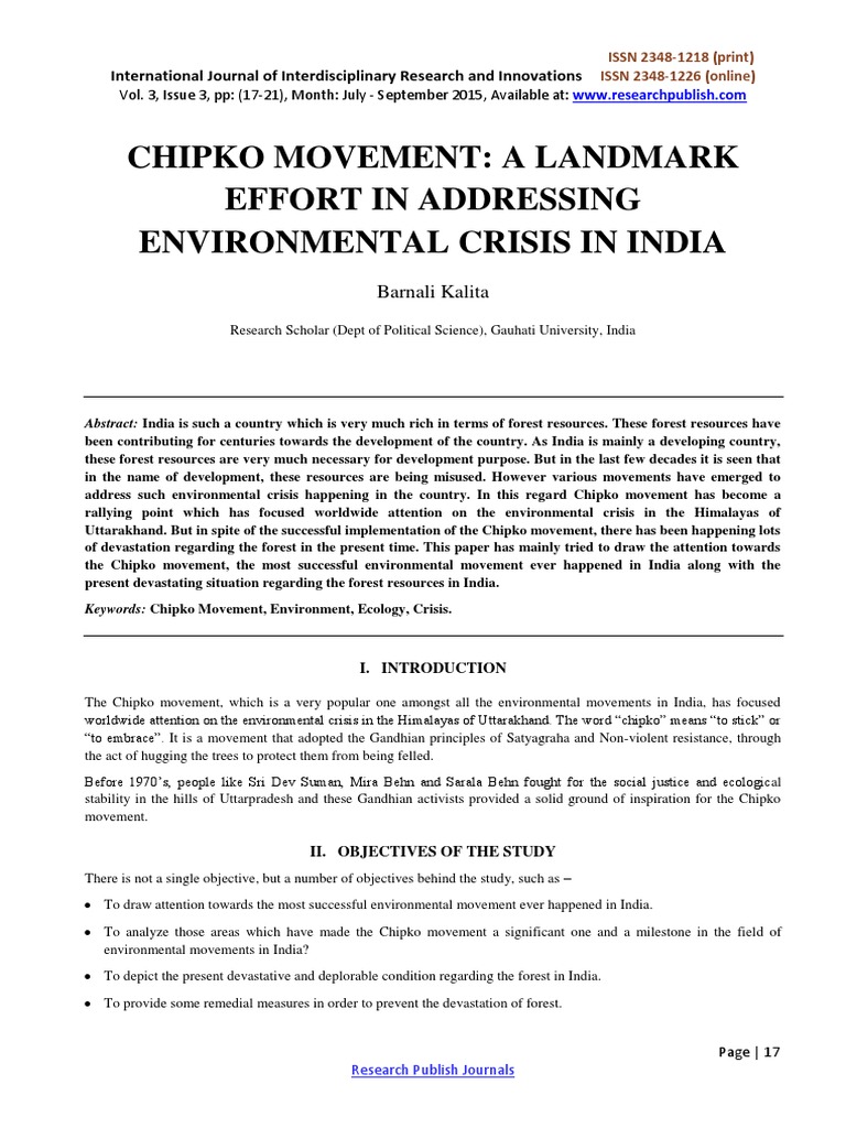 Chipko Movement A Landmark-2059 | PDF | Natural Environment | Nature