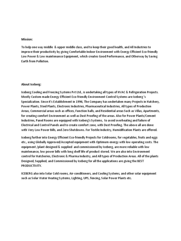 Iceberg | PDF