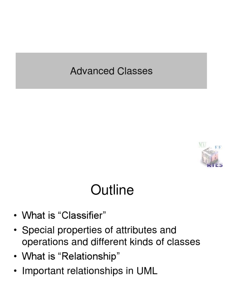 Advanced UML Classifiers and Attributes | PDF | Class (Computer ...