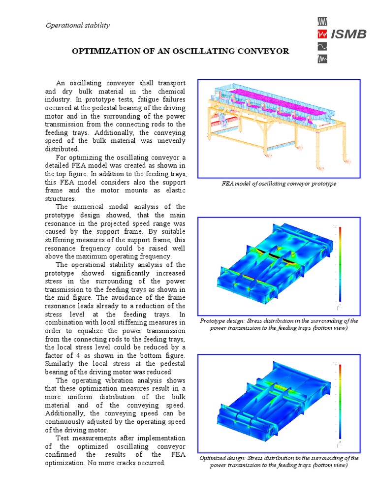 Optimization of An Oscillating Conveyor: Operational Stability | PDF