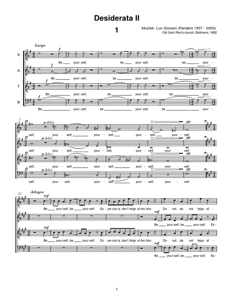 Old Saint Paul's Church Desiderata Music | PDF | Copyright Law | Law