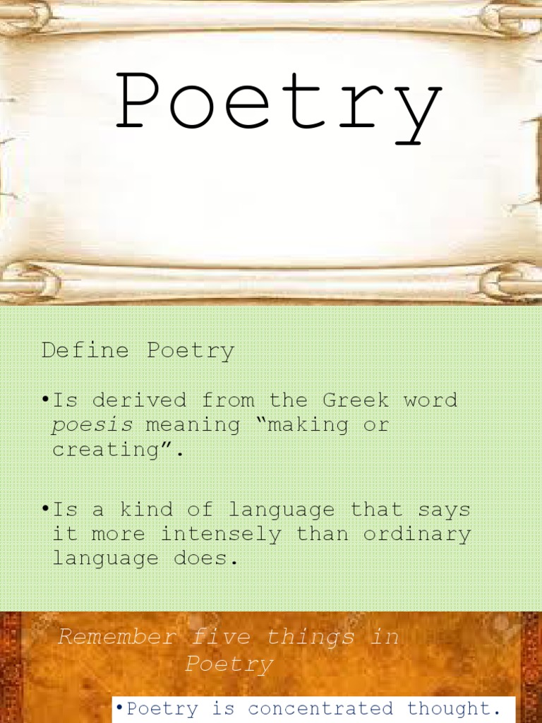 3 - Poetry | PDF | Metre (Poetry) | Poetry