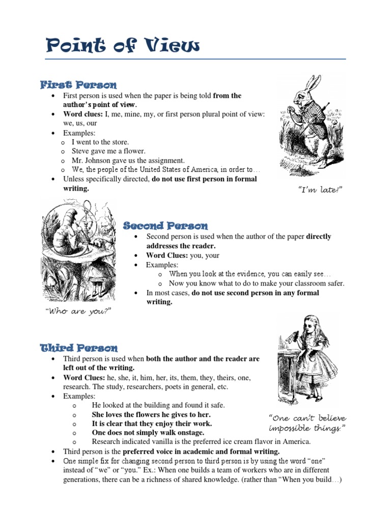 Understanding Point of View in Writing | PDF | Linguistics | Cognitive ...