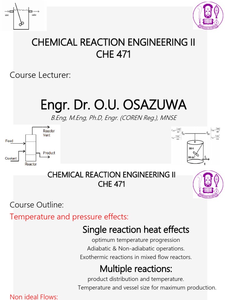 Chemical Reaction Engineering Ii - Che471 | PDF | Reaction Rate ...