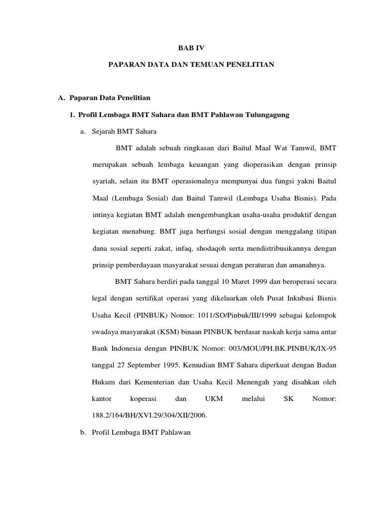 Contoh Bab 4 | PDF | Bisnis