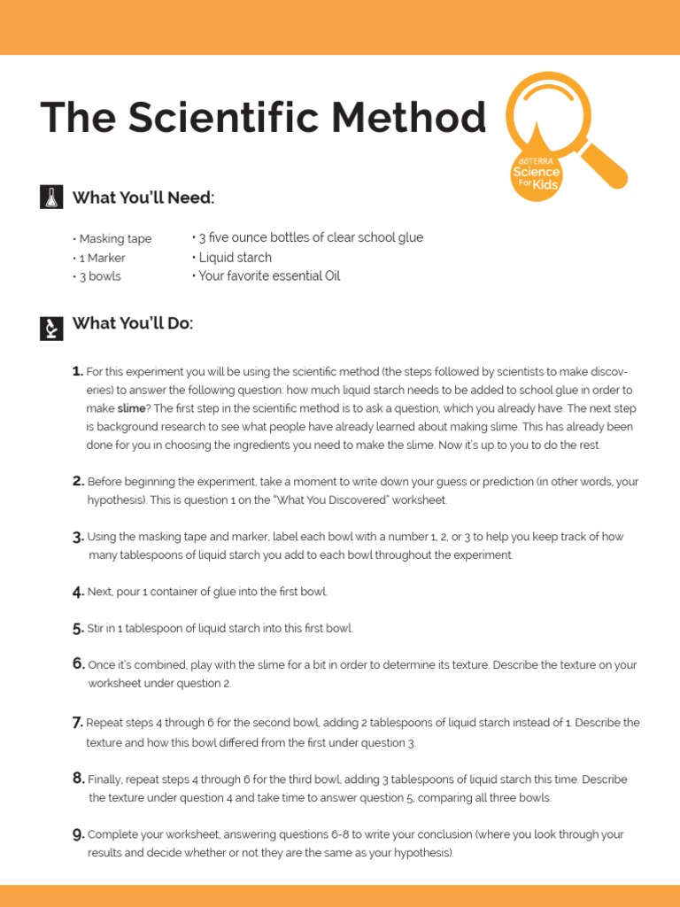 The Perfect Slime Recipe | PDF | Scientific Method | Starch