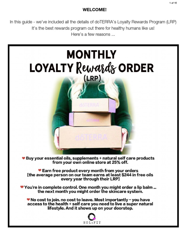 DoTERRA Loyalty Rewards Program (LRP) | PDF | Loyalty Program | Business