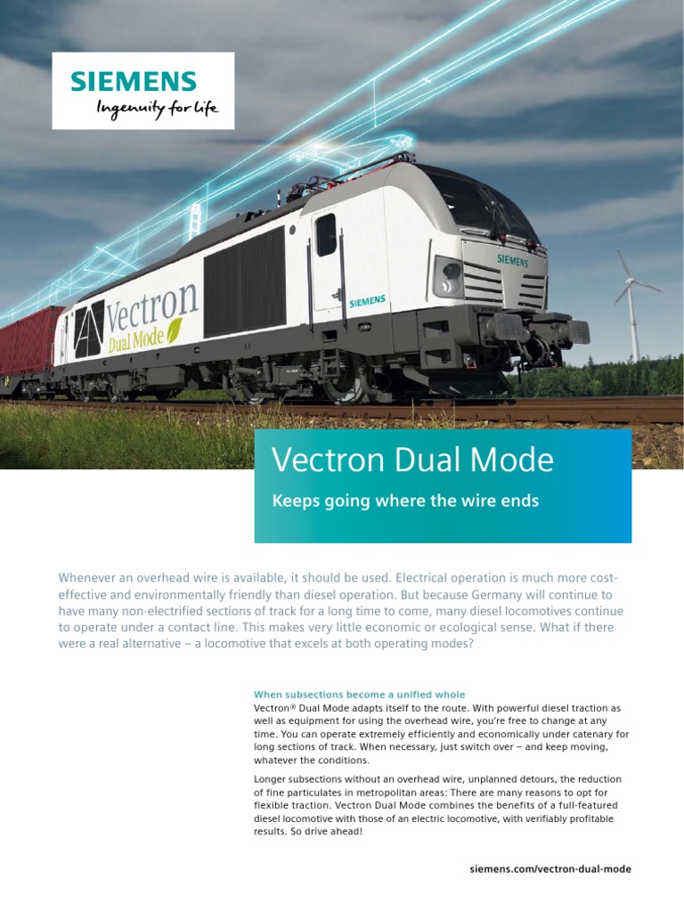 Siemens Vectron Dual Mode Brochure en | Download Free PDF | Locomotives ...