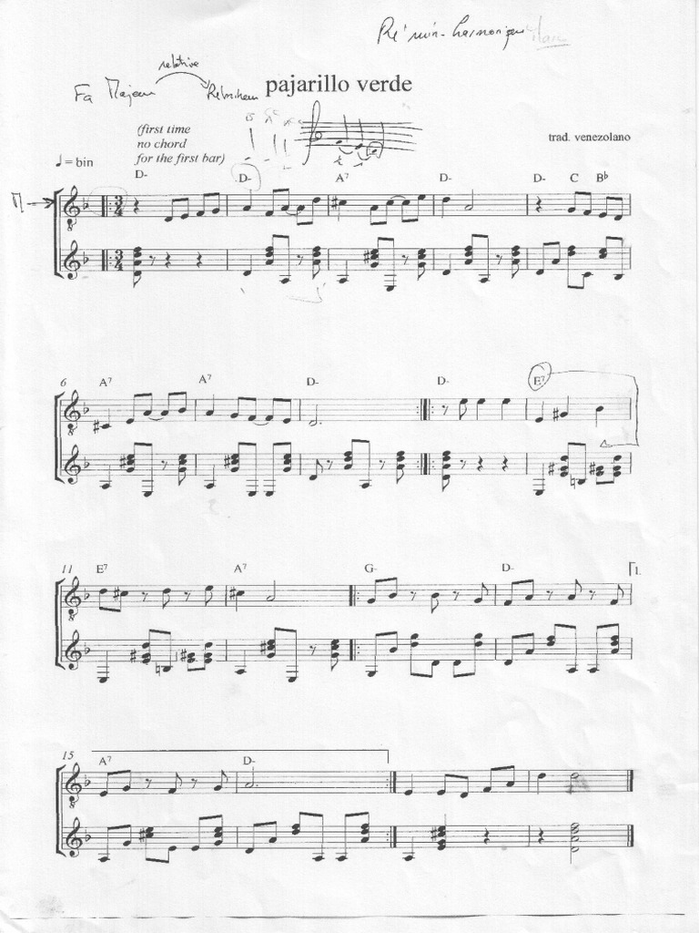 T-/N.,, Pajarillo Verde | PDF