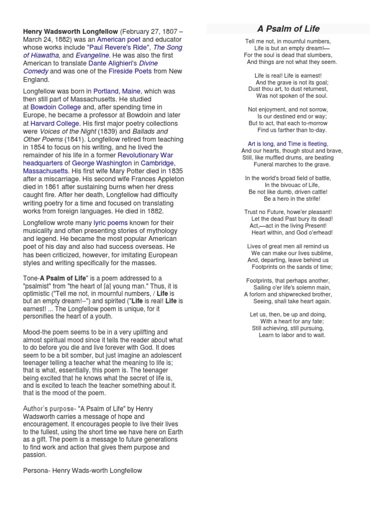 Henry Wadsworth Longfellow | PDF | Henry Wadsworth Longfellow | Poetry