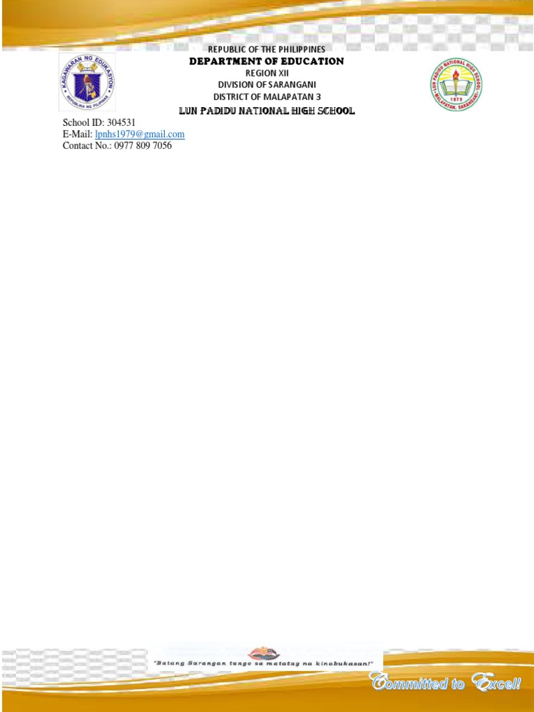 LPNHS Official Letterhead Short | PDF