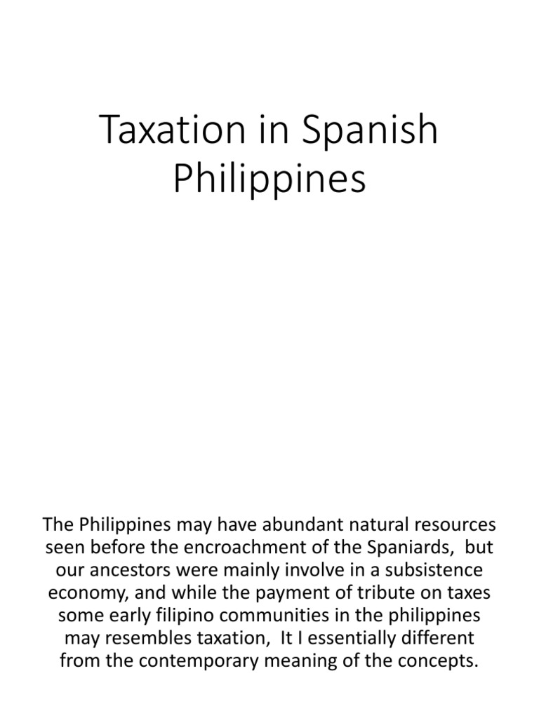 Taxation in Spanish Philippines | PDF