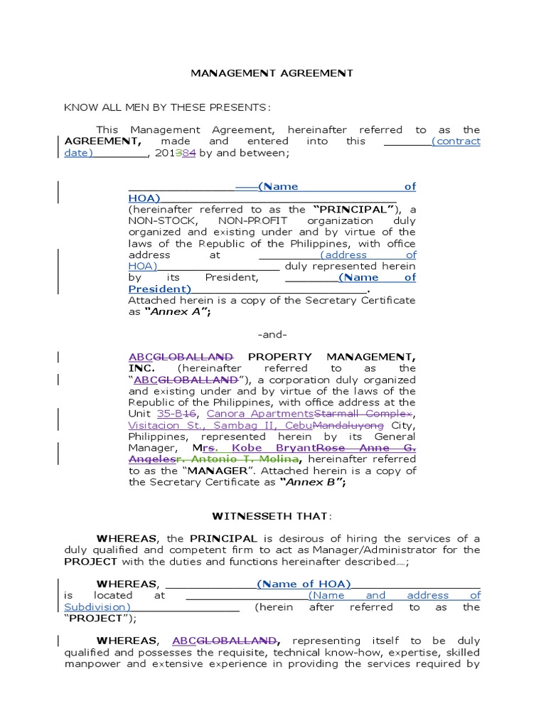 (Contract Date) : - (Name of Hoa) | PDF | Damages | Employment