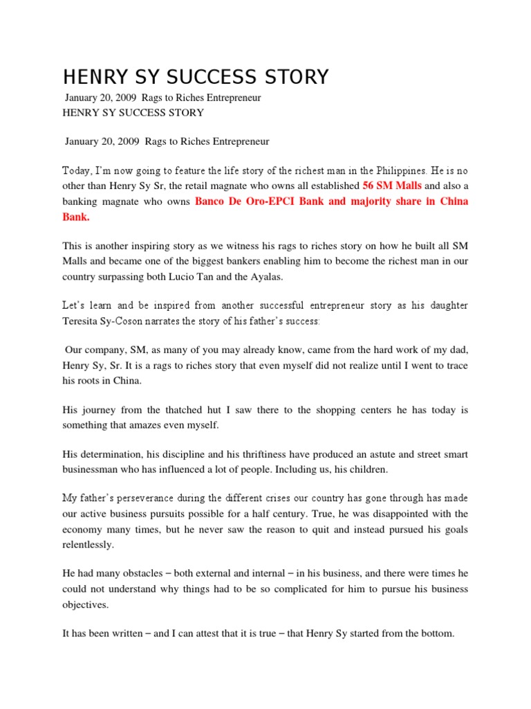 Success Story | Download Free PDF | Retail | Business