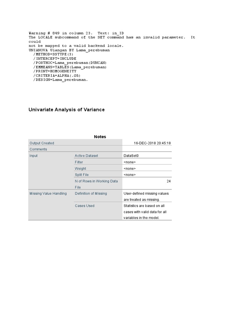 Spss Tugas Ral Fix Pdf Errors And Residuals Spss
