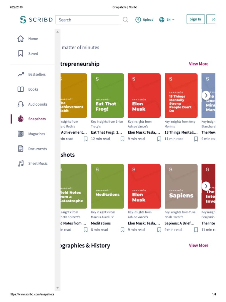 Snapshots - Scribd | PDF