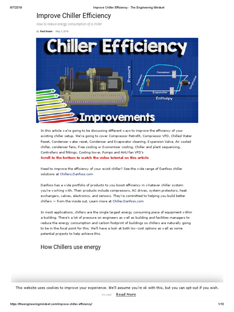 Improve Chiller Efficiency - The Engineering Mindset | PDF | Heat Exchanger | Air Conditioning