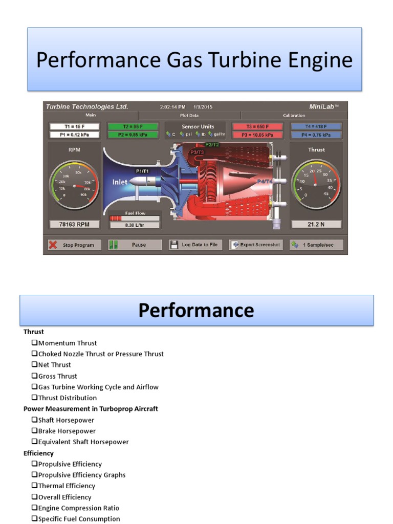 Gas Turbine Engine Performance Overview | PDF | Jet Engine | Nozzle