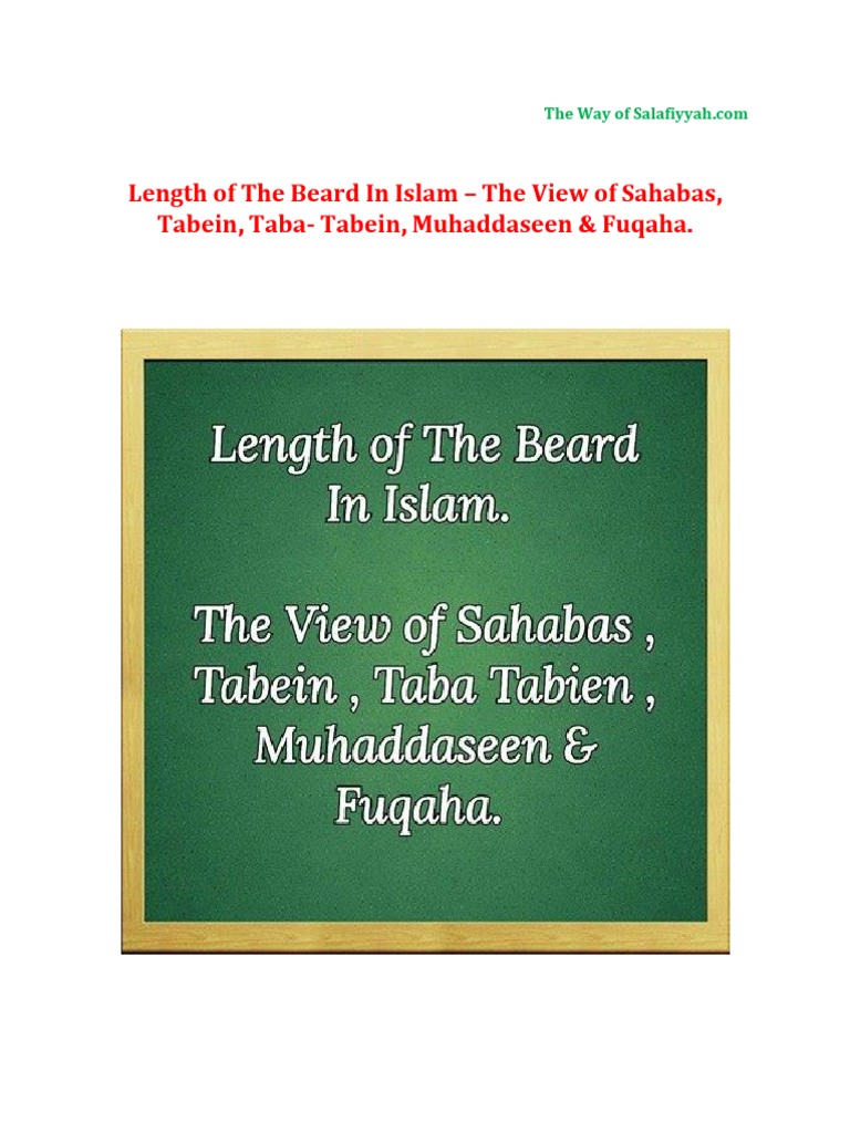 Beard Length - A Detail Article 1 | PDF | Hadith | Muhammad