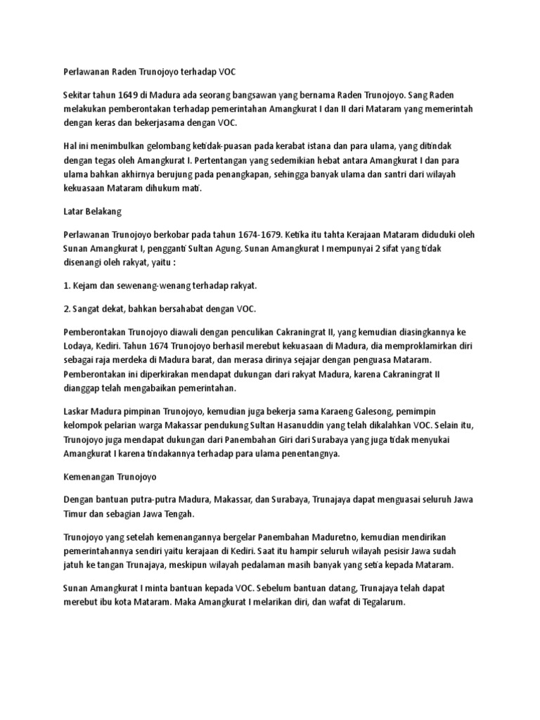 Trunojoyo | PDF | Klasik