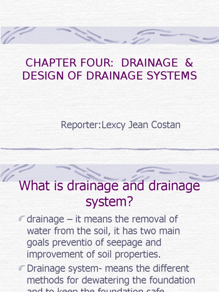Drainage and Design of Drainage Systems | PDF | Drainage | Drainage Basin
