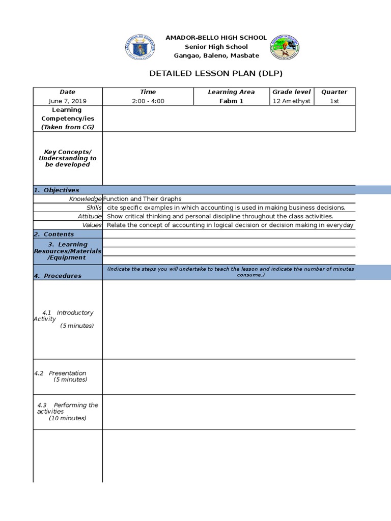 Cot Lesson Plan Template | PDF | Lesson Plan | Learning