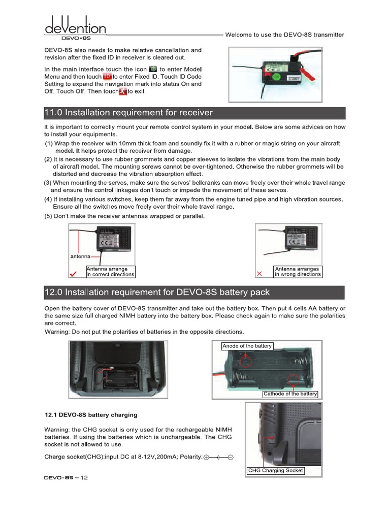 User Manual DEVO 8/S - Part 2 of 6 | PDF