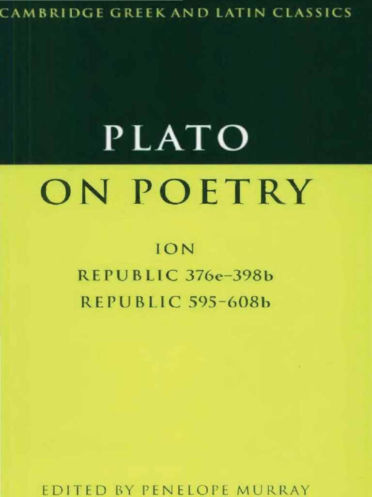 Plato On Poetry | PDF | Poetry | Literary Criticism