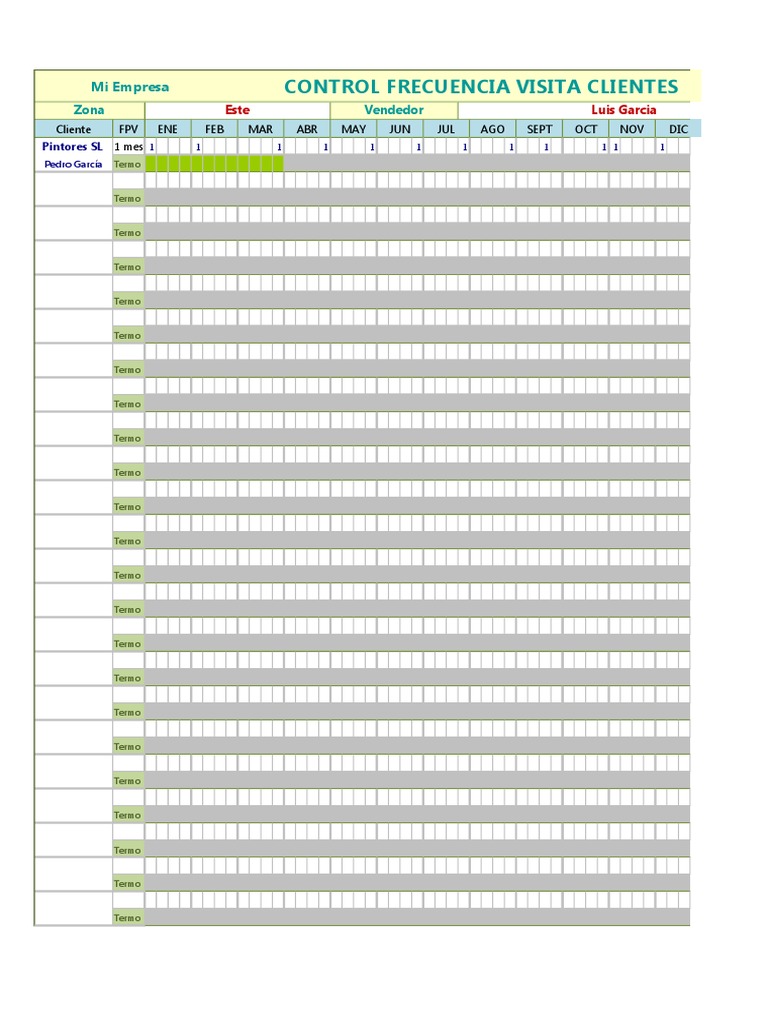 Seguimiento de Las Visitas Comerciales Con Excel | PDF