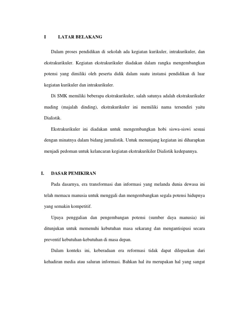 Proposal Mading | PDF