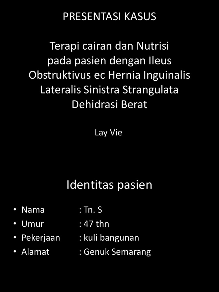 Kasus TPN Total Parenteral Nutrition | PDF