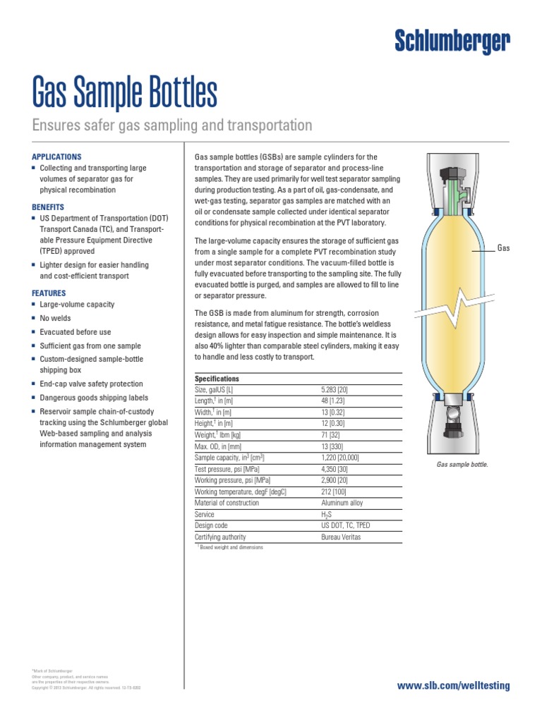 Gas Sample Bottles: Ensures Safer Gas Sampling and Transportation ...