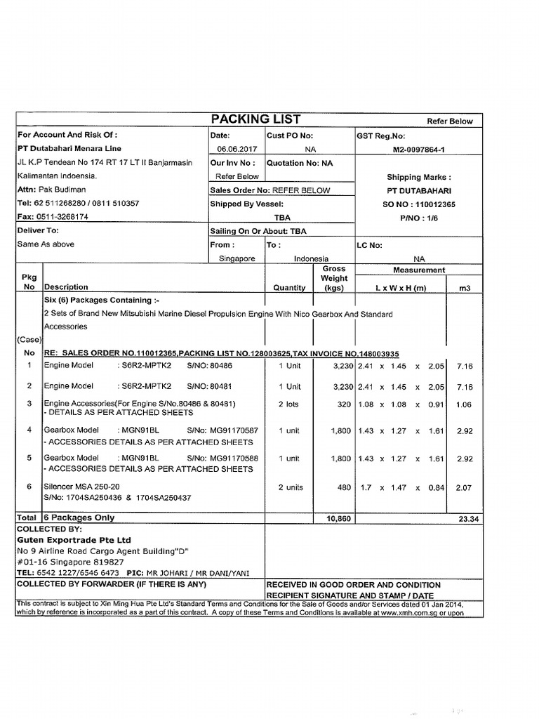 Packing List PDF | PDF