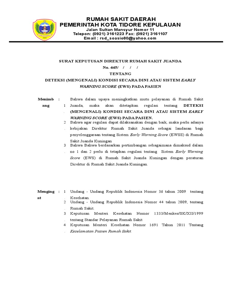 Contoh SK Ews, Edit | PDF