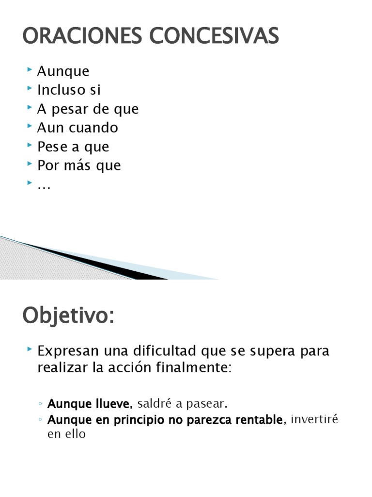 Oraciones Concesivas | PDF