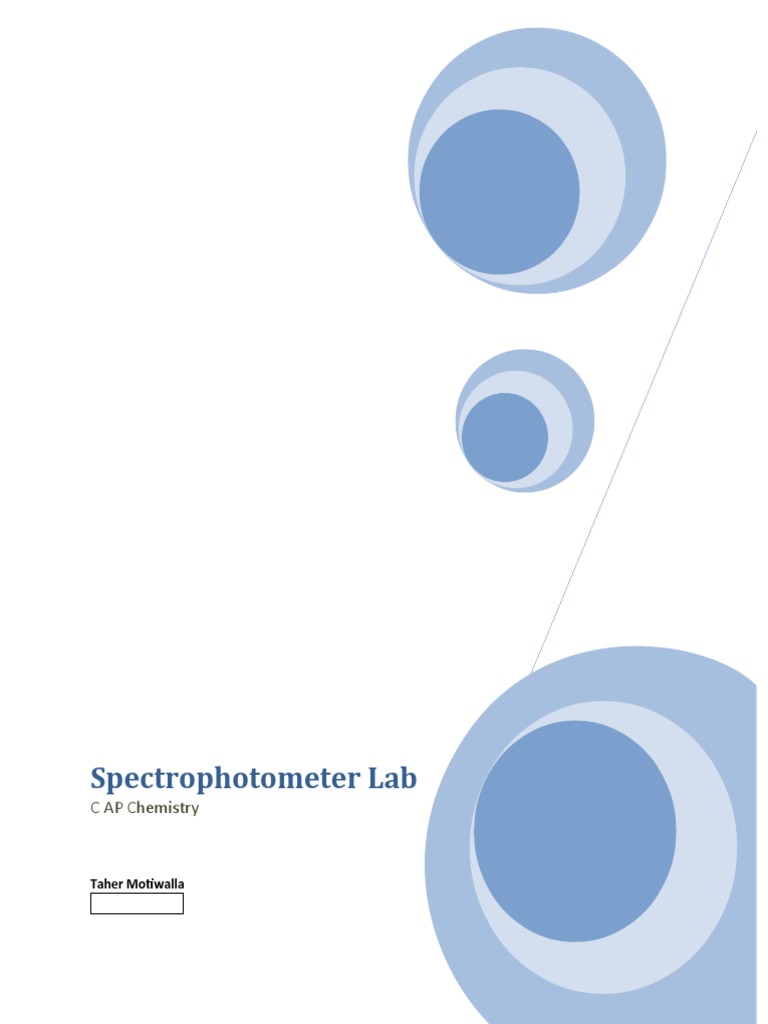 Spectrophotometer Lab: C AP Chemistry | PDF | Absorbance ...