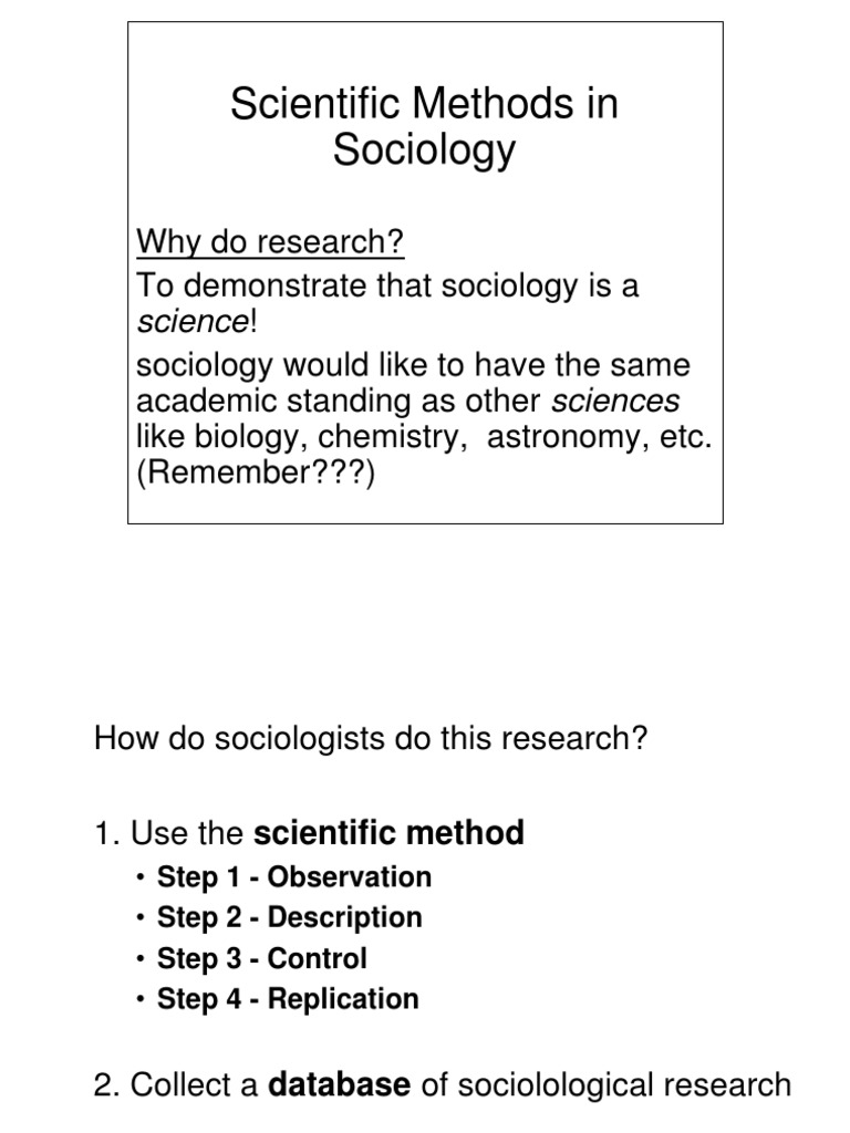 Scientific Research in Sociology | PDF | Experiment | Dependent And ...