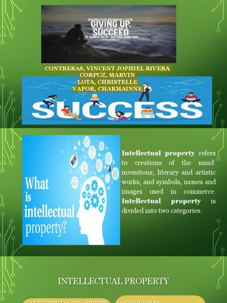 Group 9 Intellectual Property Legal Issues and Principles of Ethics For ...