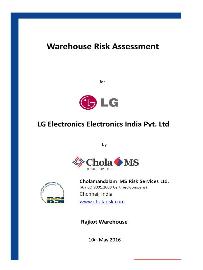 LG Rajkot - Warehouse Risk Assessment Report - Rev00 | PDF | Safety ...