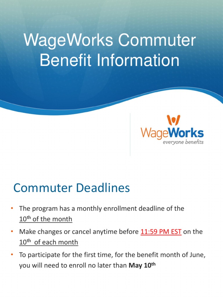 Wageworks Commuter Order Process Pdf Financial Technology Finance