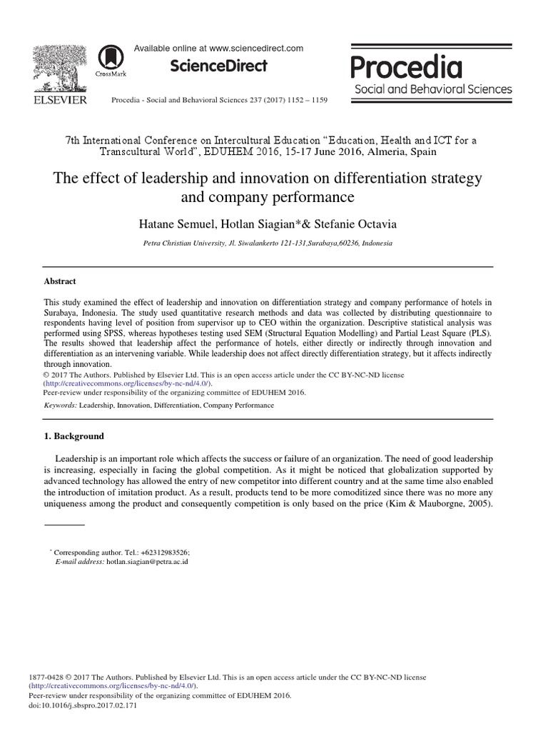 Effect of Leadership | PDF | Strategic Management | Structural Equation ...