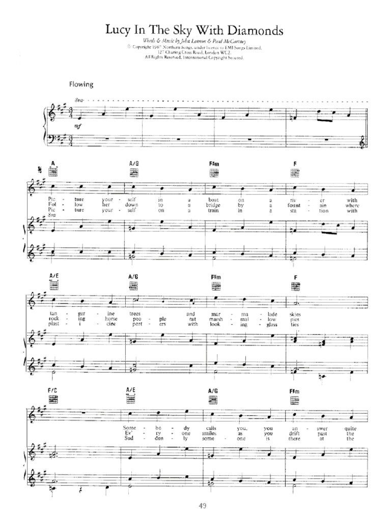 Beatles - Lucy in The Sky With Diamonds | PDF