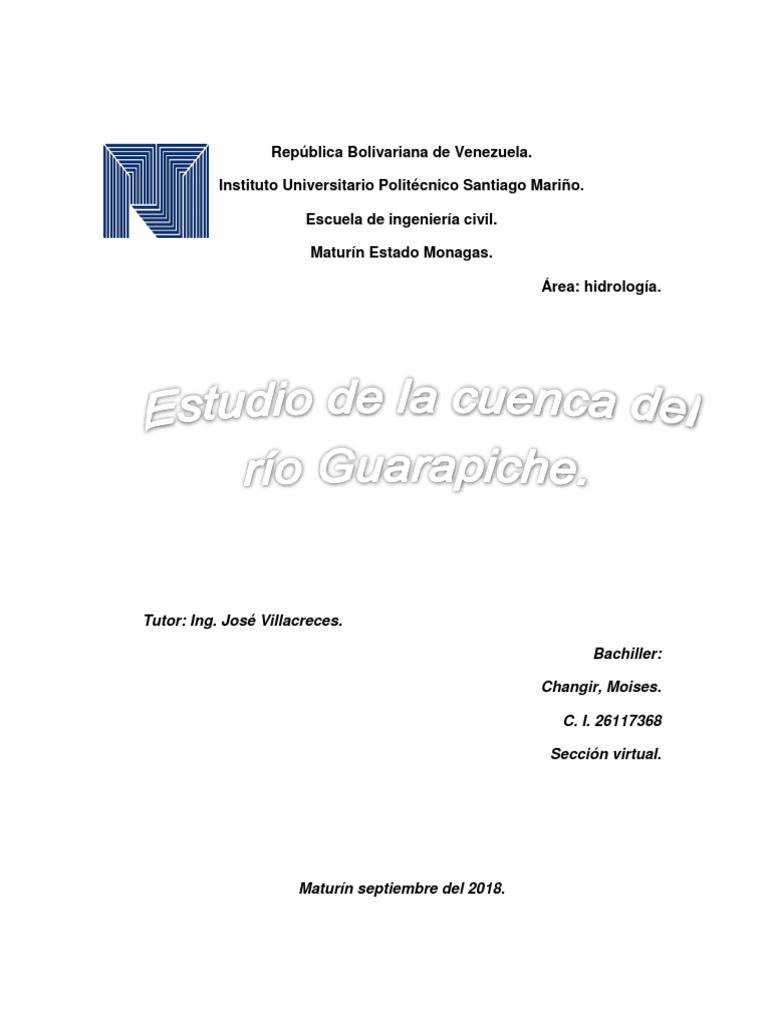 Hidrología del río Guarapiche en Monagas | PDF | Ecología de sistemas ...