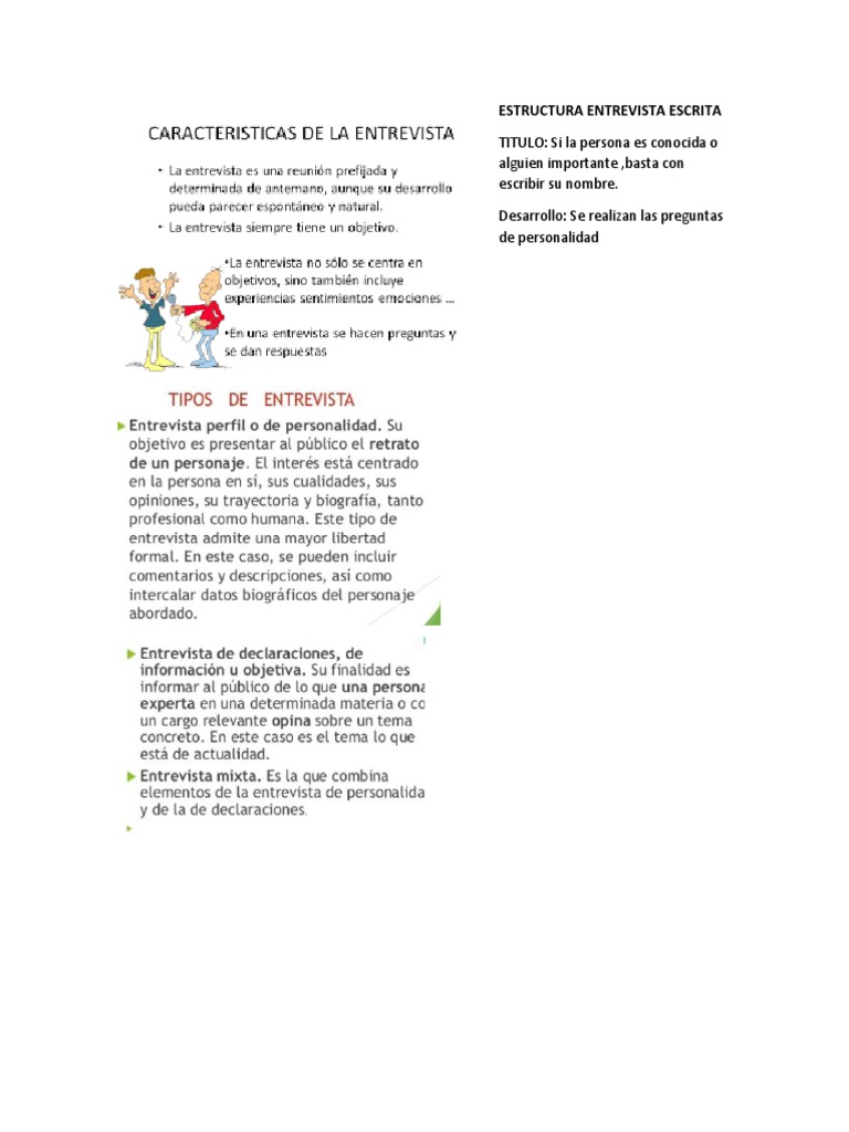 Estructura Entrevista Escrita | PDF