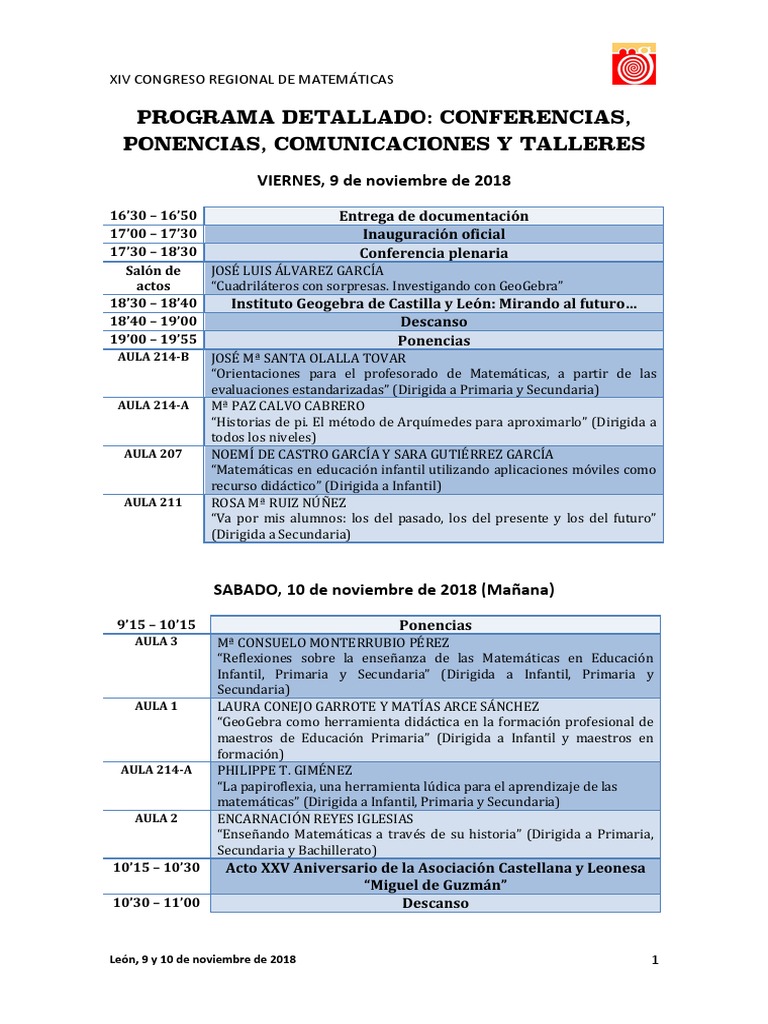 Programa | PDF | Salón de clases | Educación primaria