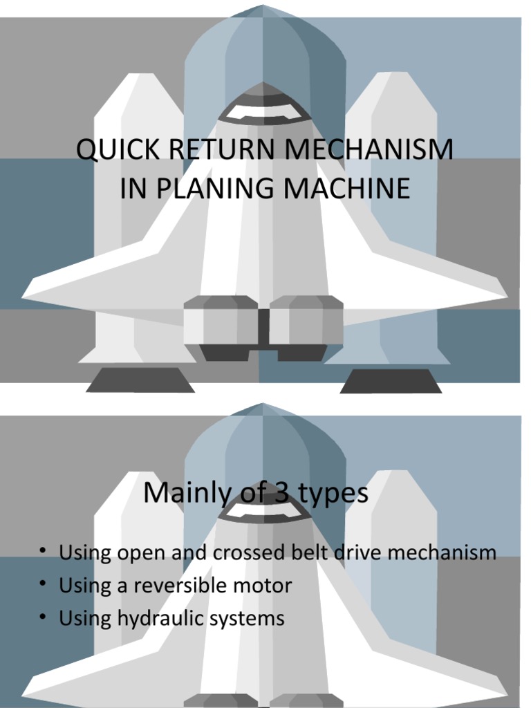 Quick Return Mechanisms in Planers | PDF | Belt (Mechanical) | Machines